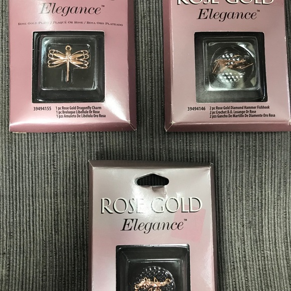 DIY Crafter | Jewelry | Rose Gold Dragonfly Flower Diamond Shape ...